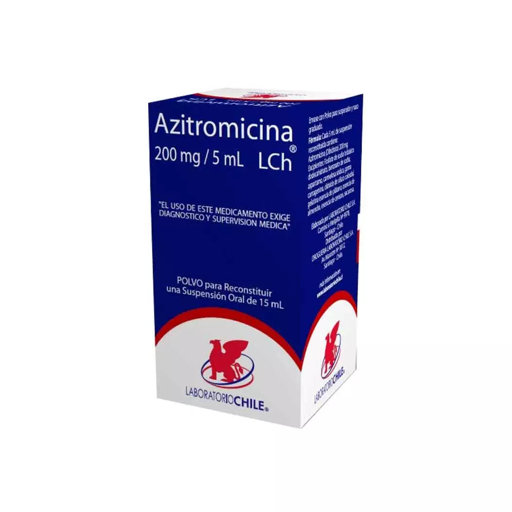 Azitromicina 200mg/5ml - Polvo para Solución Oral 15ml | Farmacias Curie - Envíos a todo Chile