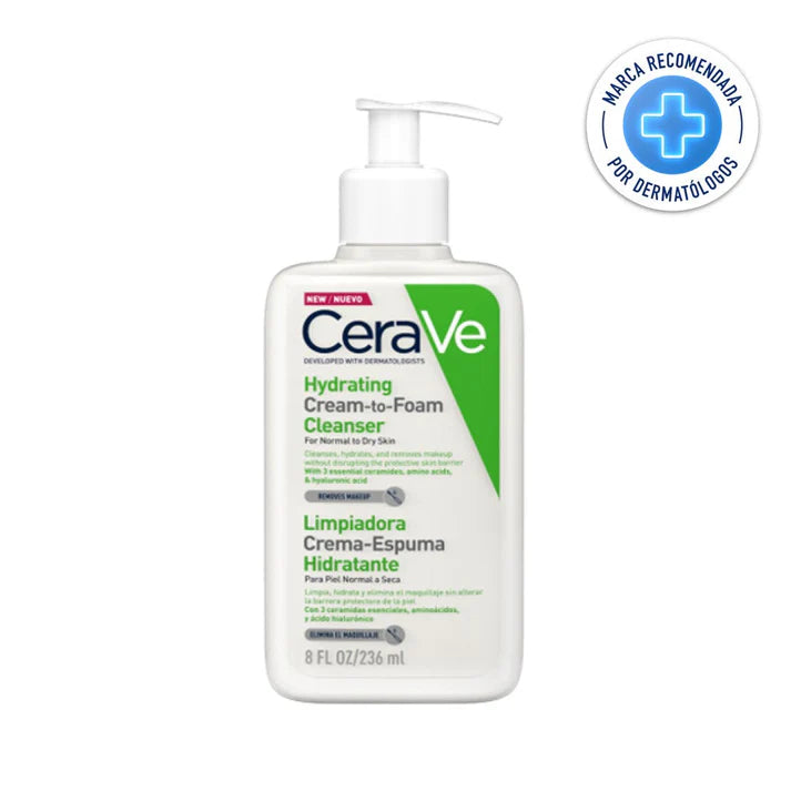 Cerave Crema-Espuma Limpiador Hidratante - 236 mL – Farmacias Curie