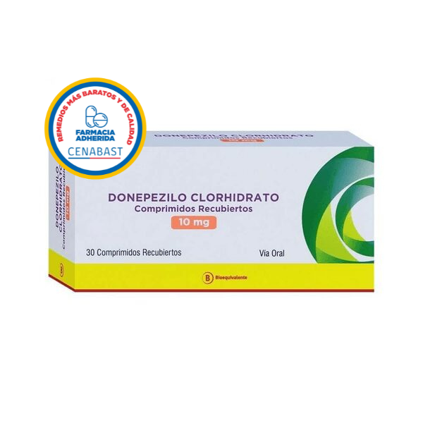 Donepezilo 10mg Cenabast | Farmacias Curie - Envíos a todo Chile