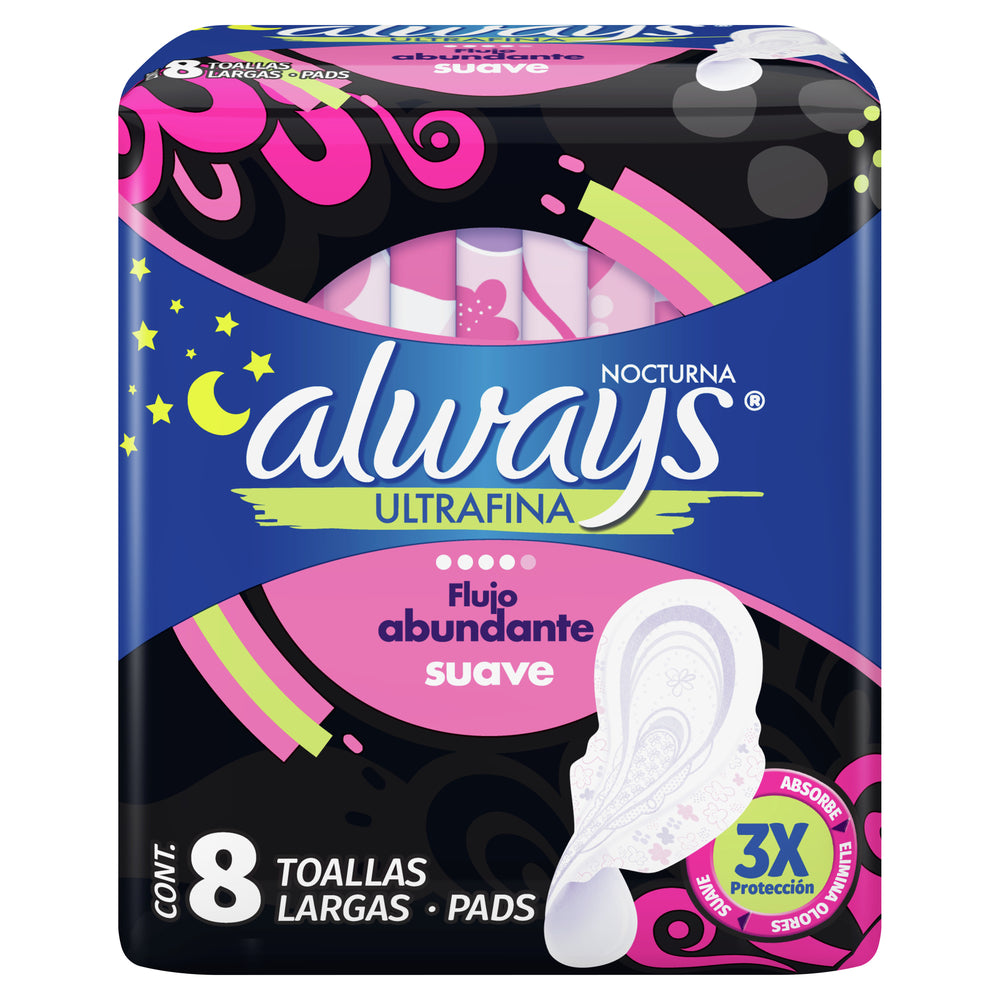 Toalla Higiénica Always Nocturna Ultra Fina | Farmacias Curie - Envíos ...