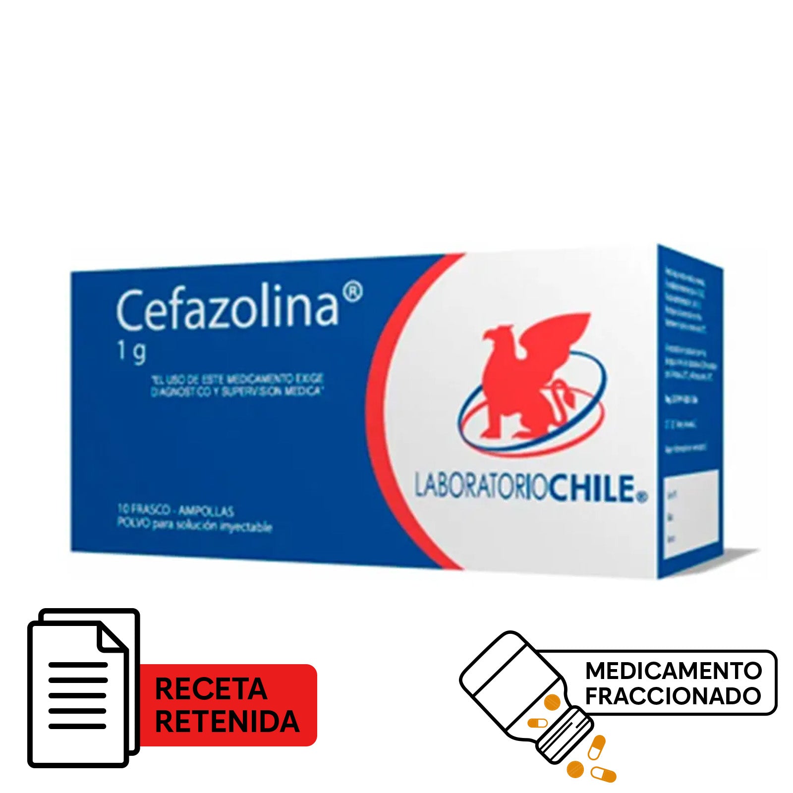 Cefazolina 1g Inyectable x 1 Ampolla | Farmacias Curie - Envíos a todo Chile