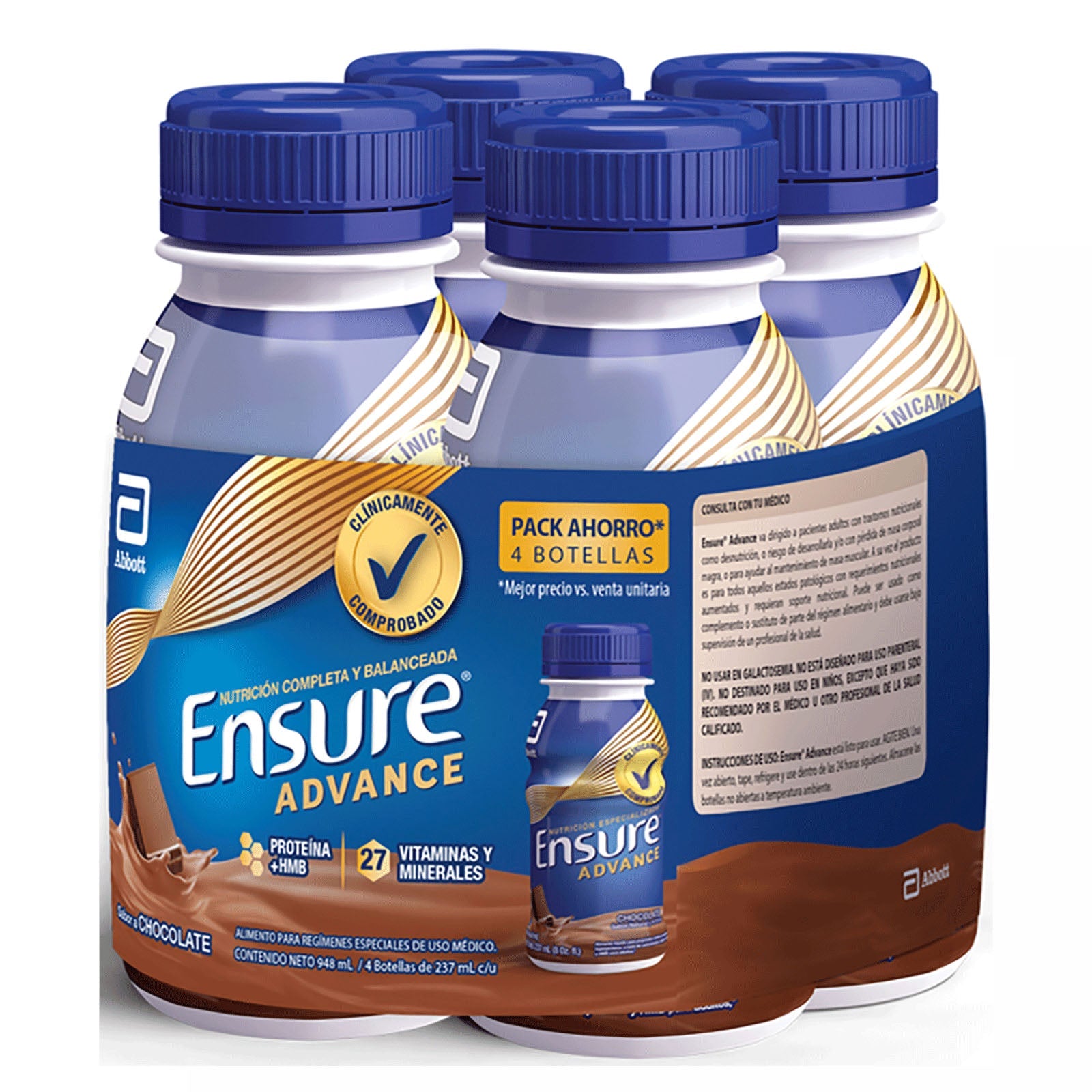 Pack Ensure Advance Liquido Chocolate | Farmacias Curie - Envíos a todo ...