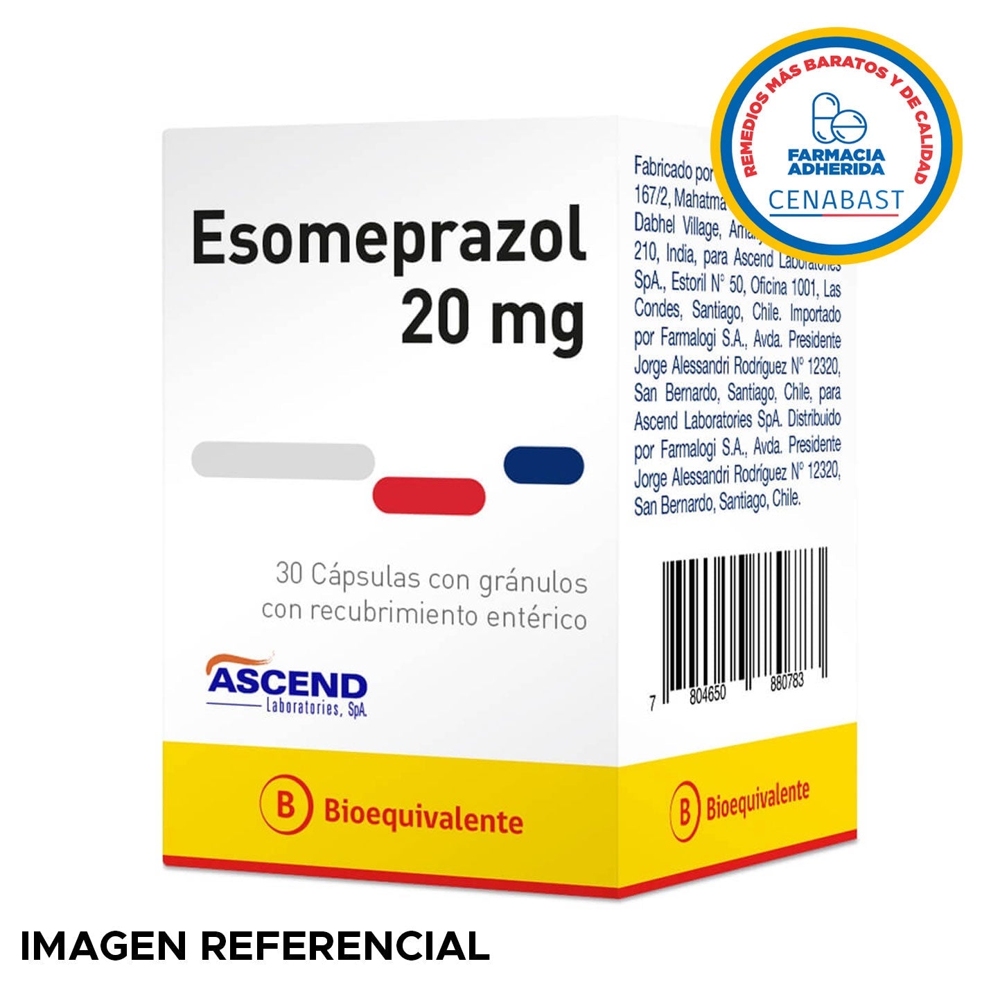 Esomeprazol Cápsulas con Gránulos con Recubrimiento Entérico 20mg Medi ...