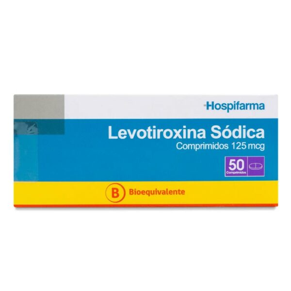 Levotiroxina 125 mcg - 50 comprimidos | Farmacias Curie - Tu mejor opción
