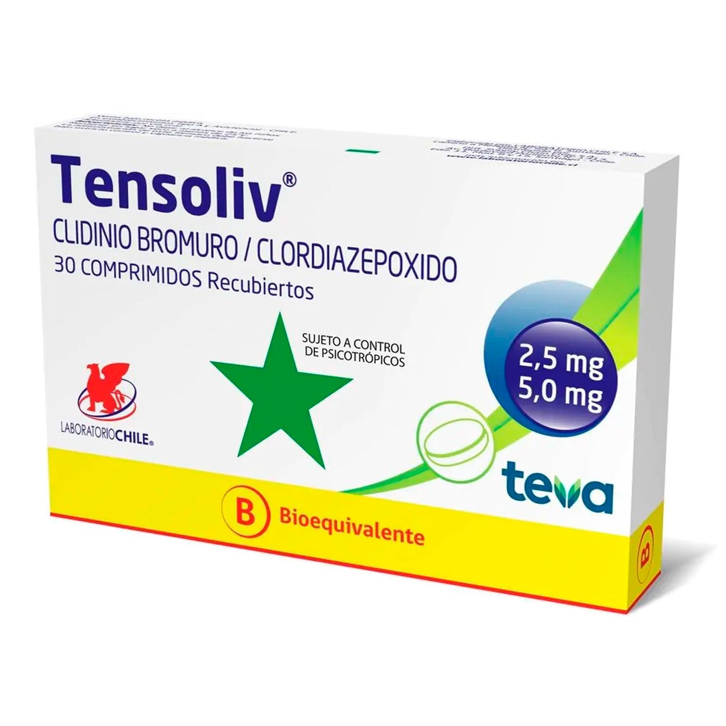 Tensoliv Comprimidos Recubiertos | Farmacias Curie - Envíos a todo Chile
