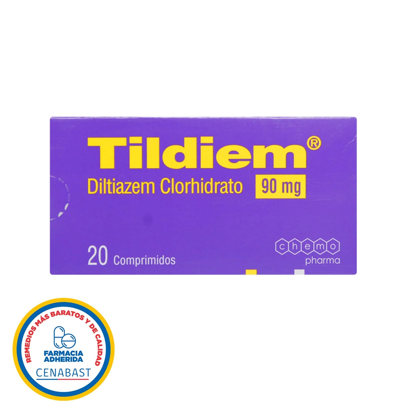 Tildiem 90mg - 20 comprimidos - Medicamento Cenabast – Farmacias Curie