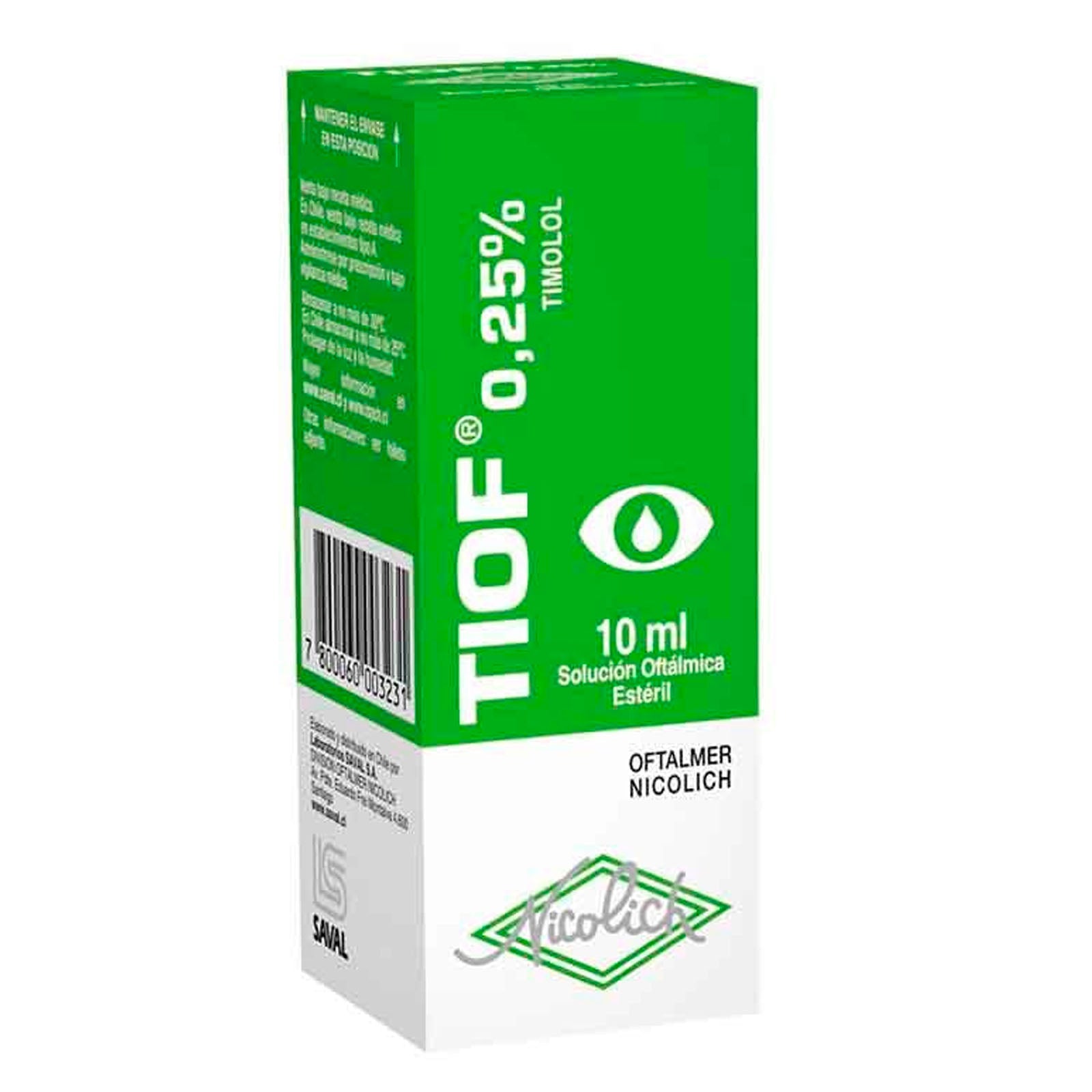 Tiof Solución Oftálmica 0,25% – Farmacias Curie