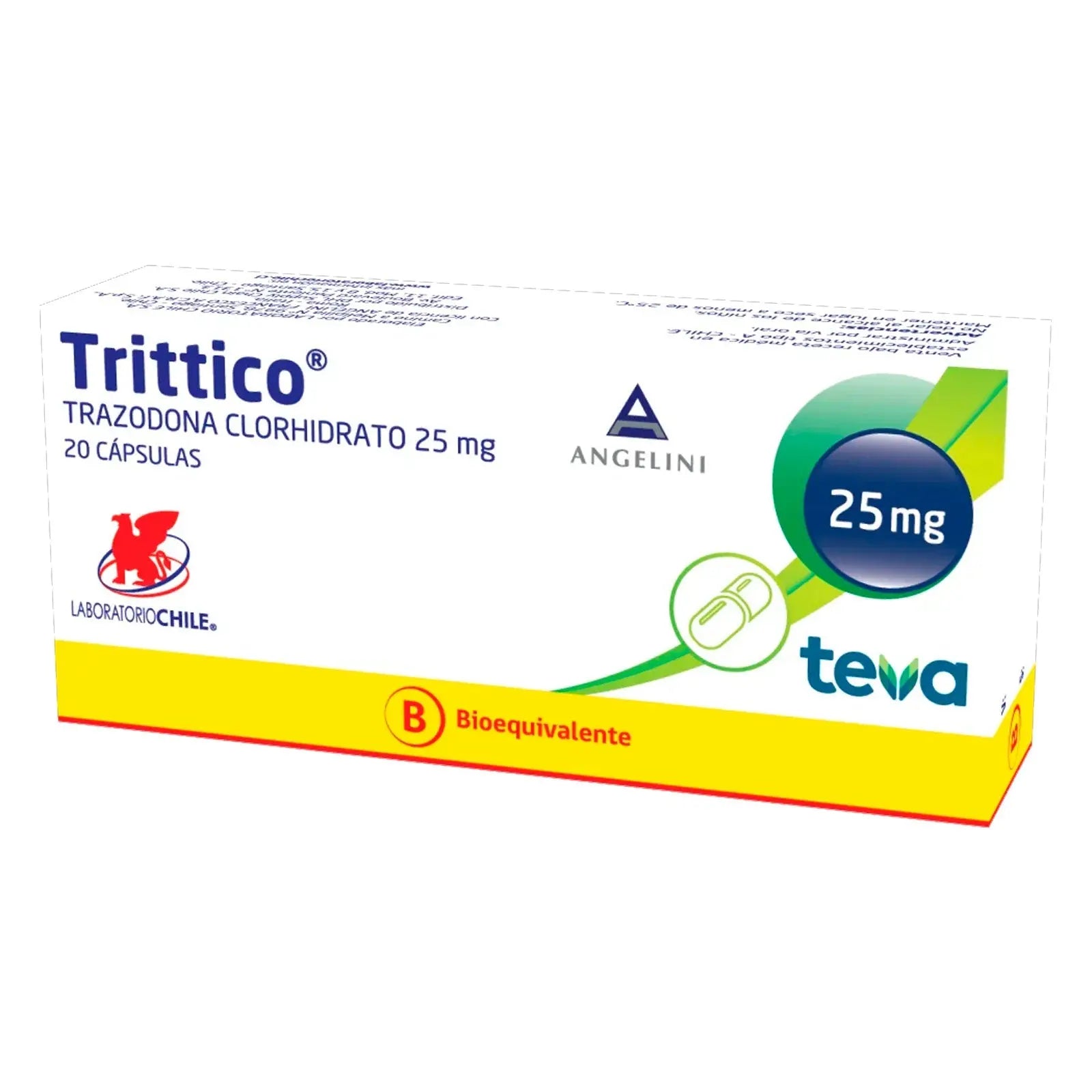 Trittico Cápsulas 25mg | Farmacias Curie - Envíos a todo Chile