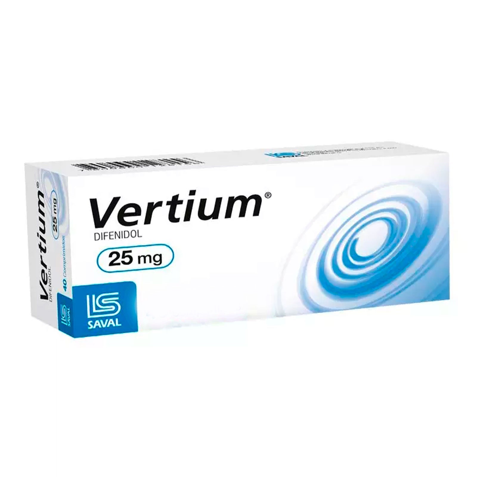 Vertium 25mg - 40 Comprimidos | Farmacias Curie - Envíos a todo Chile
