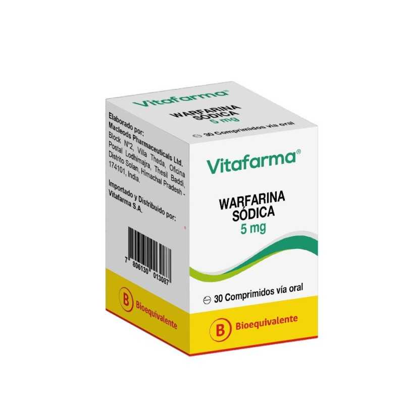 Warfarina 5mg - 30 Comprimidos | Farmacias Curie - Envíos a todo Chile